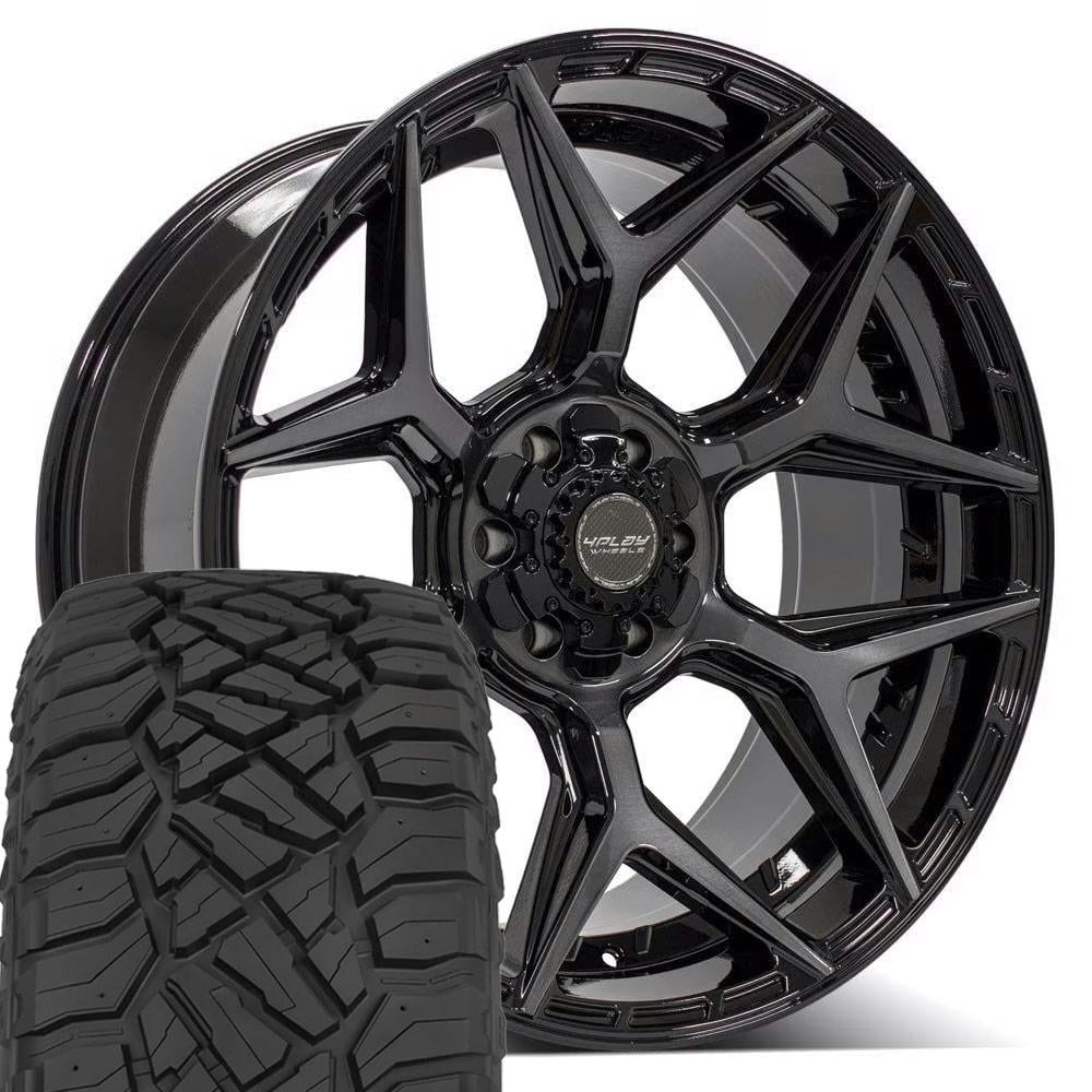 4PLAY Wheels 4P06 22 Inch Rims and Tires Fit 6x135 & 6x139.7 22x10 ...