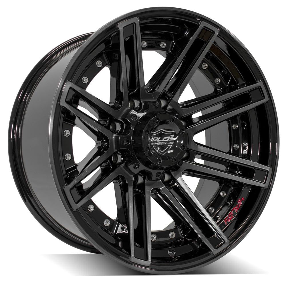 4PLAY Wheels 4P08 20 Inch Rims Fit 8x170 20x10 Gloss Black Brushed with ...