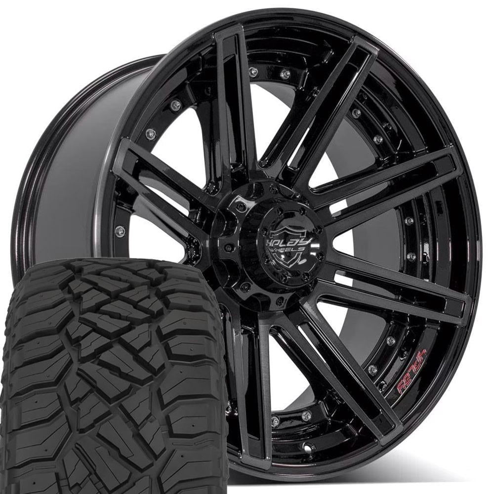 4PLAY Wheels 4P08 22 Inch Rims and Tires Fit 5x127 & 5x139.7 22x10 ...