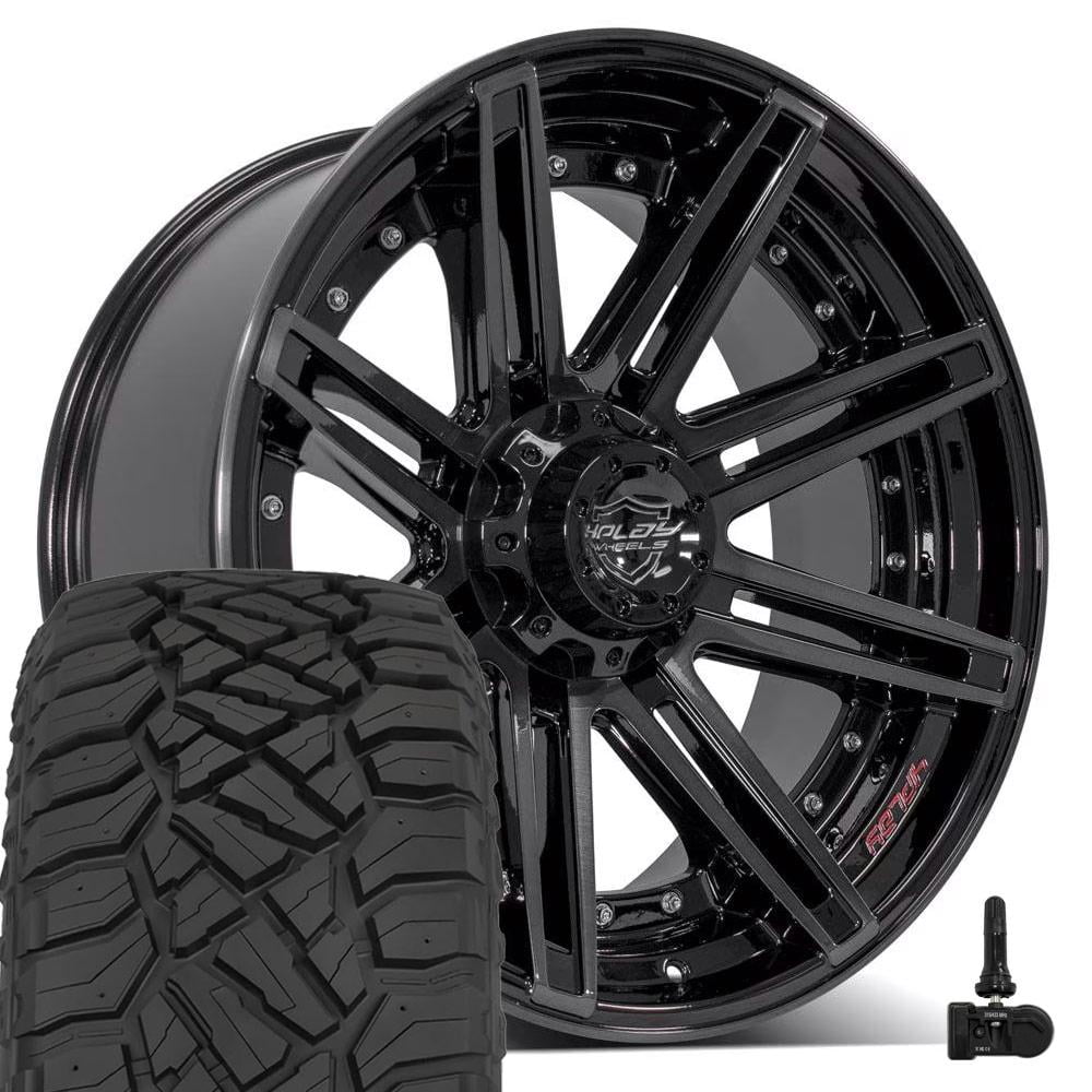 4PLAY Wheels 4P08 22 Inch Rims and Tires Fit 6x135 & 6x139.7 22x10 ...