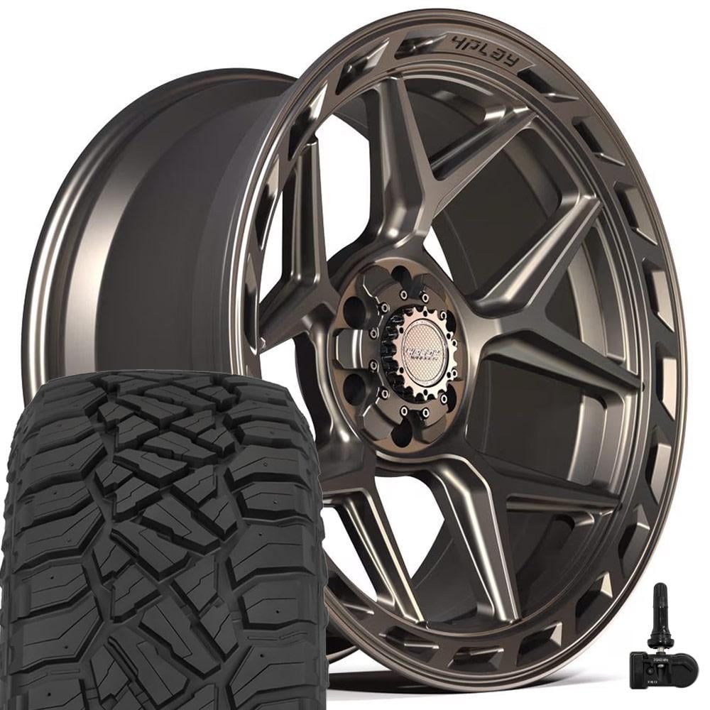 4PLAY Wheels 4P55 22 Inch Rims and Tires Fit 6x135 & 6x139.7 22x10 ...