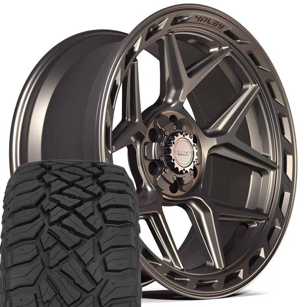 4PLAY Wheels 4P55 22 Inch Rims and Tires Fit 6x135 & 6x139.7 22x10 ...