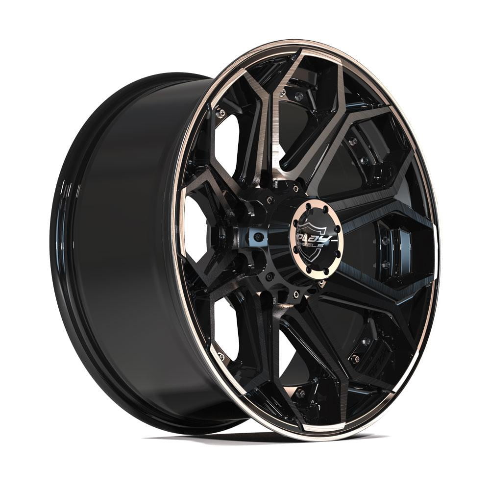 4PLAY Wheels 4P80 20 Inch Rims Fit 8x180 20x9 Gloss Black Brushed with ...