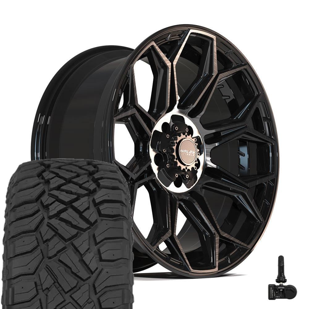 4PLAY Wheels 4P83 20 Inch Rims and Tires Fit 5x127 & 5x139.7 20x9 Gloss ...