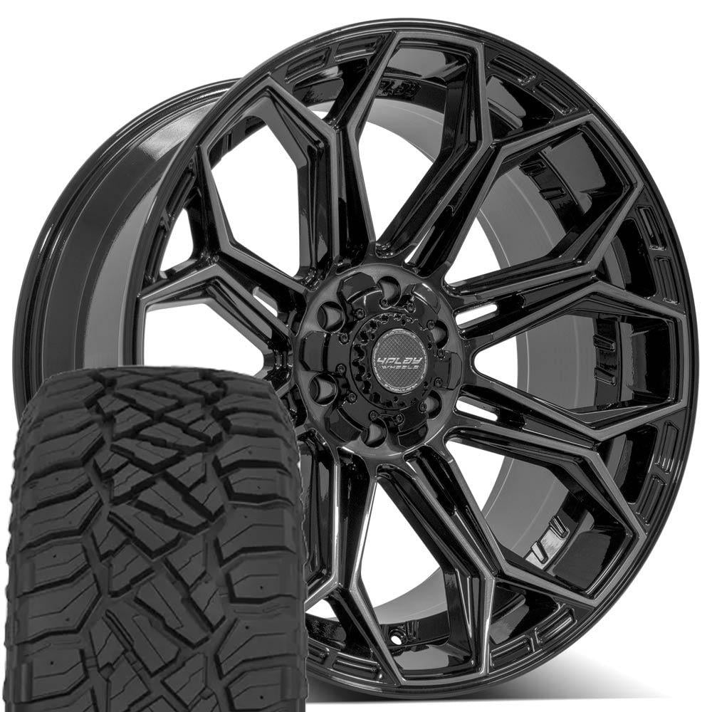 4PLAY Wheels 4P83 22 Inch Rims and Tires Fit 6x135 & 6x139.7 22x10 ...