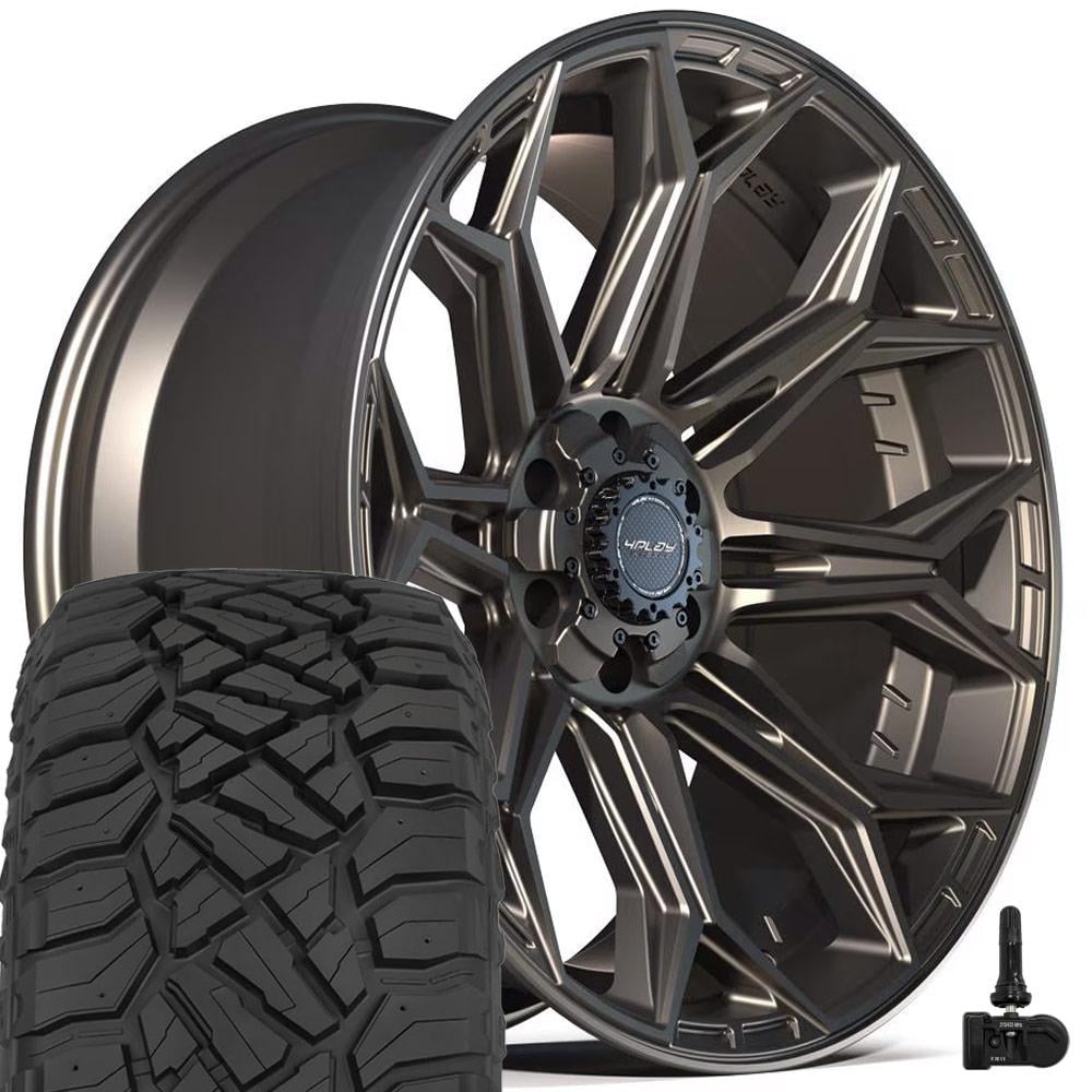 4PLAY Wheels 4P83 22 Inch Rims and Tires Fit 6x135 & 6x139.7 22x10 ...