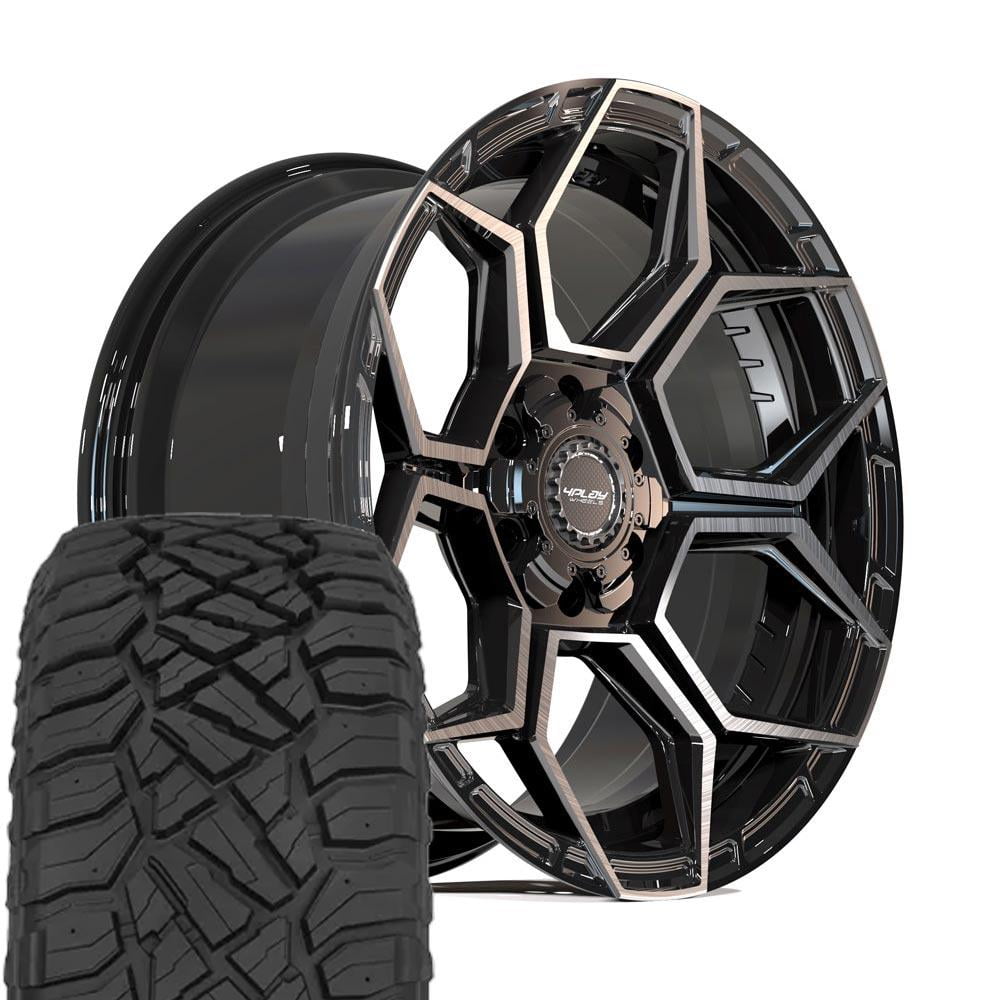4PLAY Wheels 4PS26 20 Inch Rims and Tires Fit 6x135 & 6x139.7 20x9 ...