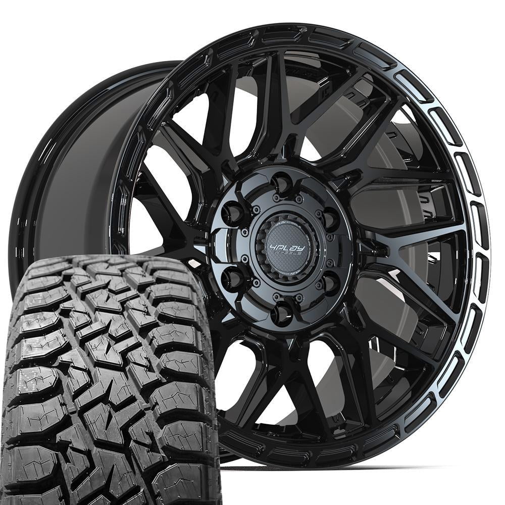 4PLAY Wheels 4PS28 17 Inch Rims and Tires Fit 6x135 & 6x139.7 17x9 ...