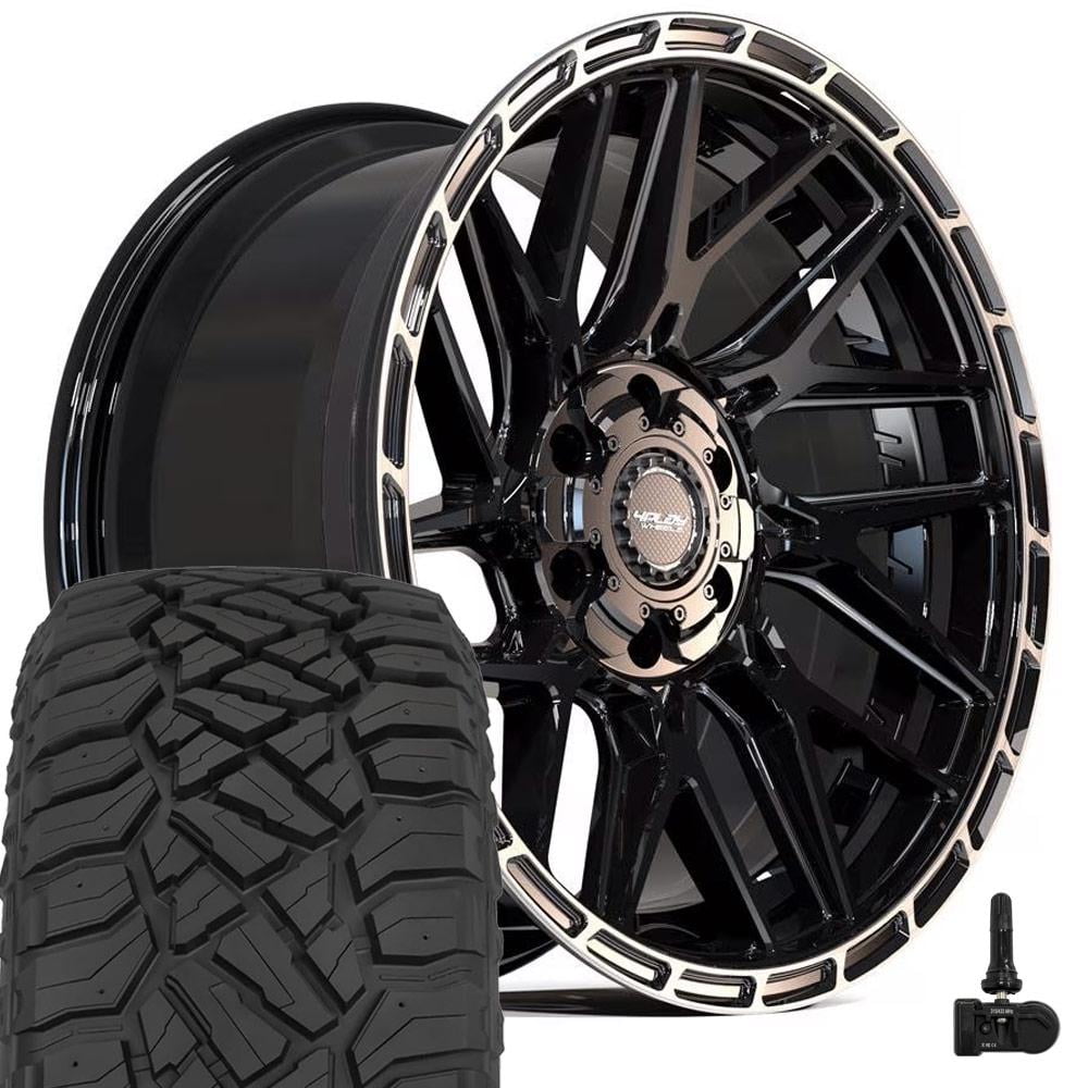 4PLAY Wheels 4PS28 22 Inch Rims and Tires Fit 6x135 & 6x139.7 22x10 ...