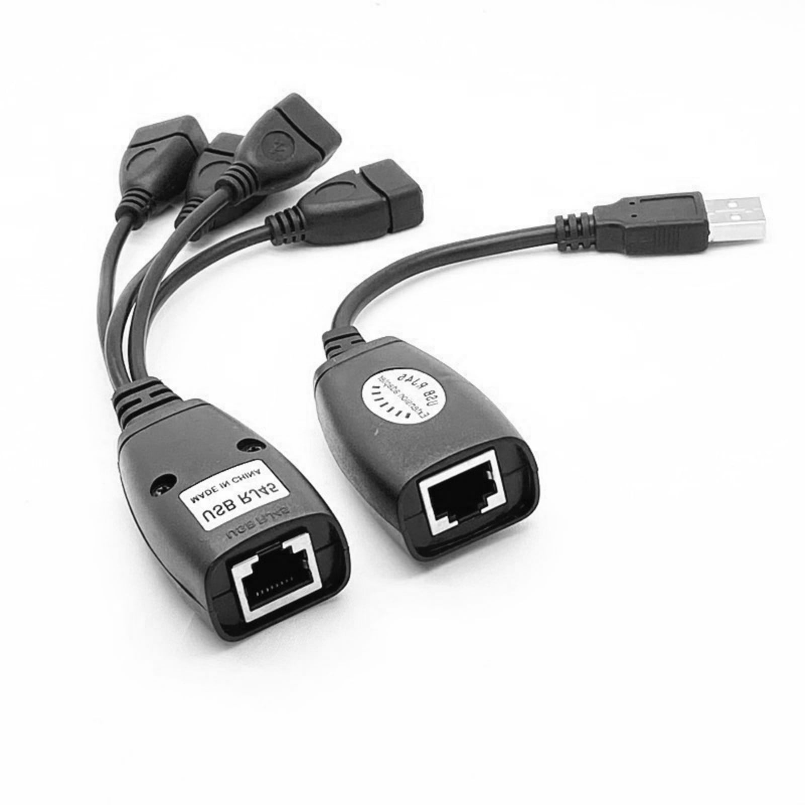4PORT USB Over Cat6 Cable USB to Ethernet Adapter Extends USB Signals ...
