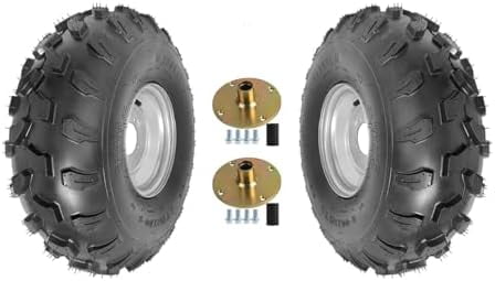 4PR ATV Tires 19x7-8 19x7x8 19x7 8 Tubeless, 19x7.00-8 Wheel Tire with Rim 4 Bolt Pattern & 4 ...