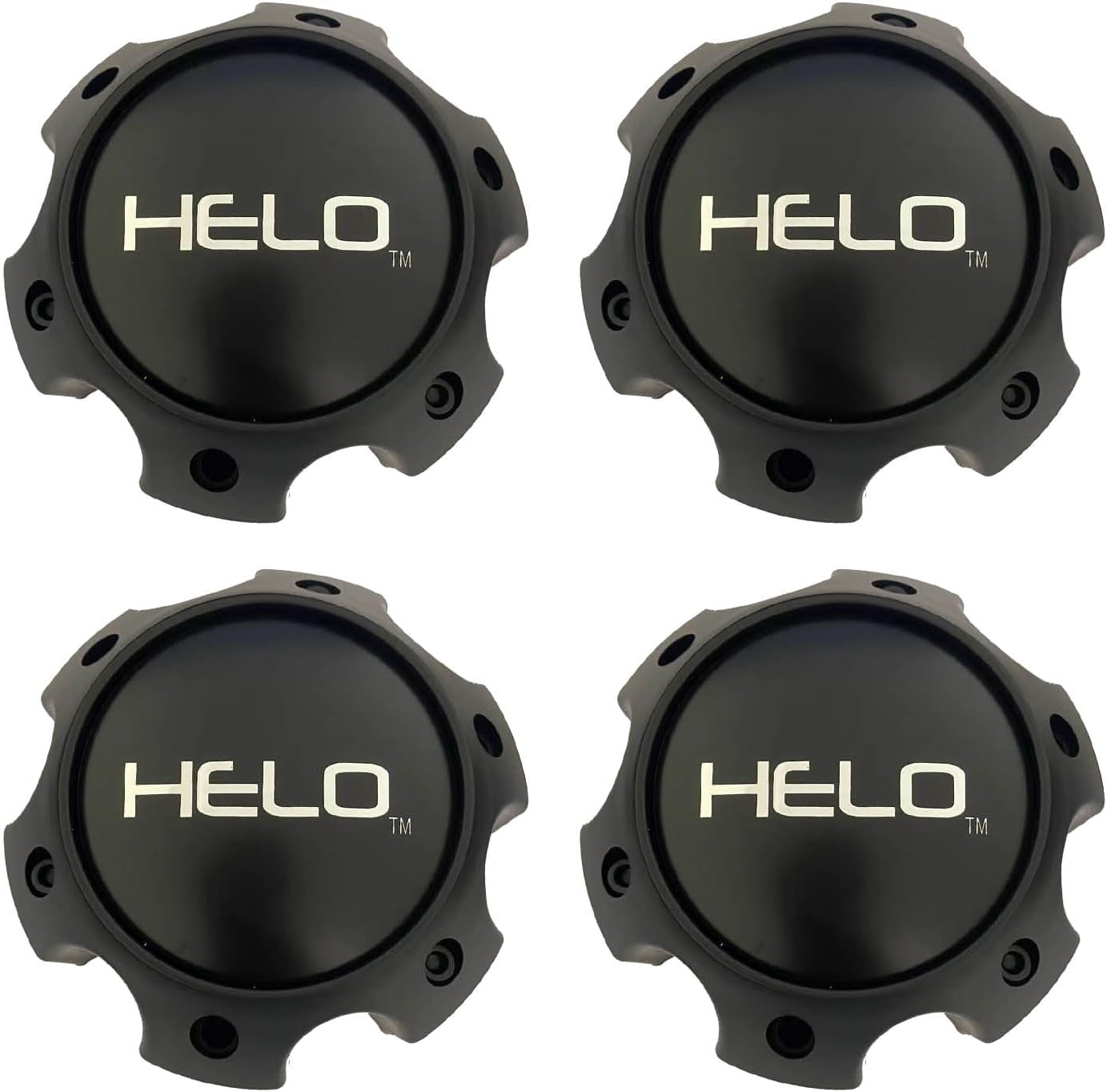 4PS Wheel Center Cap Matte Black for Helo 1079L140HE1SB Hub Cap 6 Lug ...