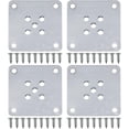 4PSC Furniture Leg Bracket Leg Mounting Plates Flat Mounting Bracket ...