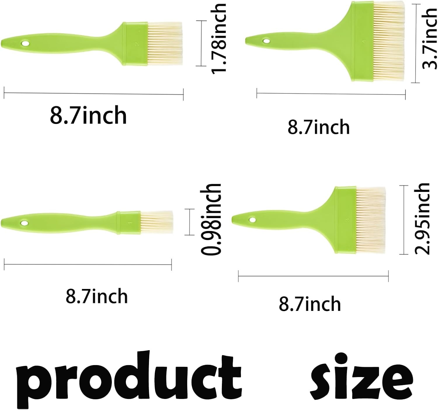 4PSC Grease Brush Set- Pastry Brushes For Baking,Grease Brushes ...