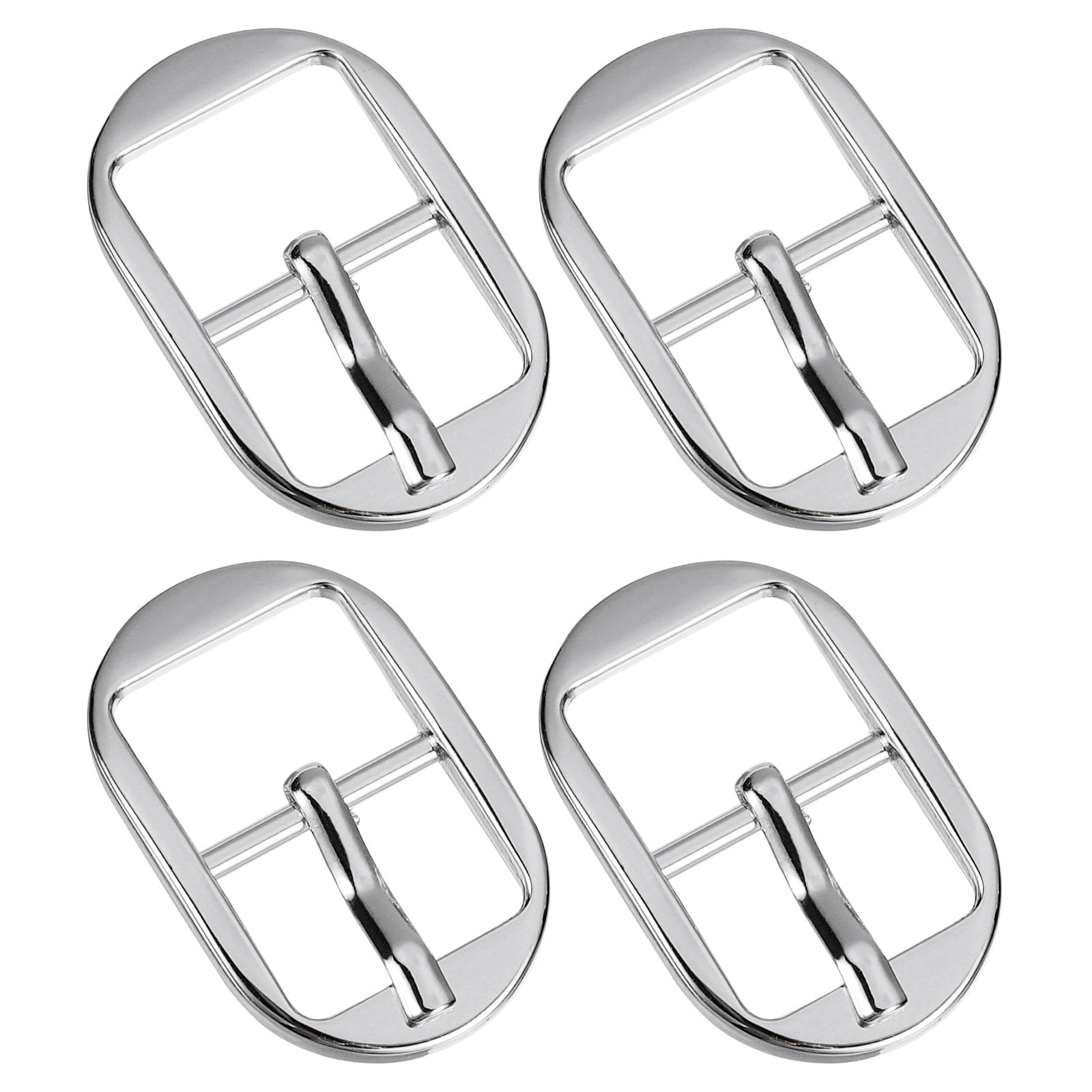 4Pack 0.6" Single Prong Belt Buckle Oval Center Bar Buckles for Belt ...