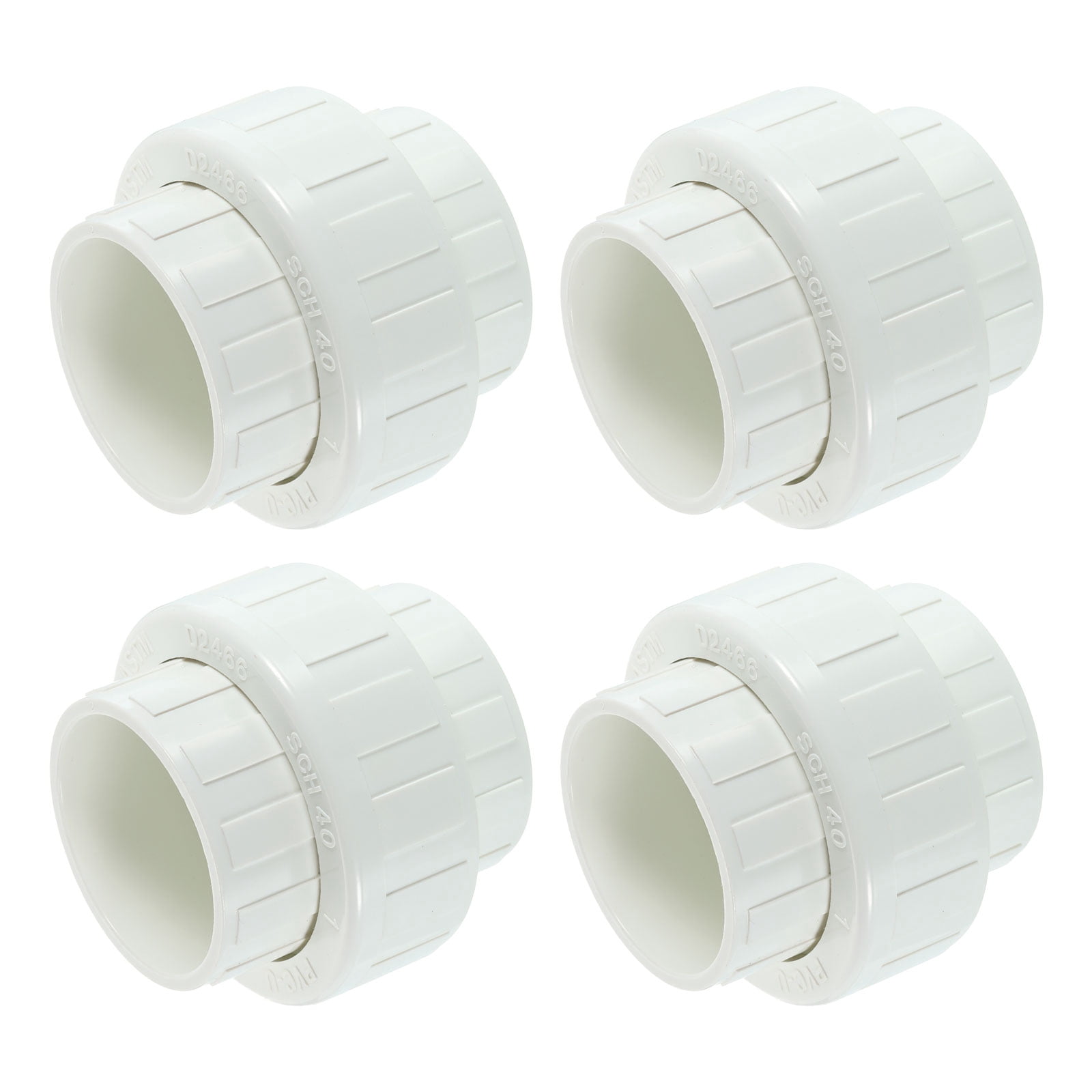 4Pack 1-1/2" Union Coupling Pipe Fitting (Socket x Socket), Union ...