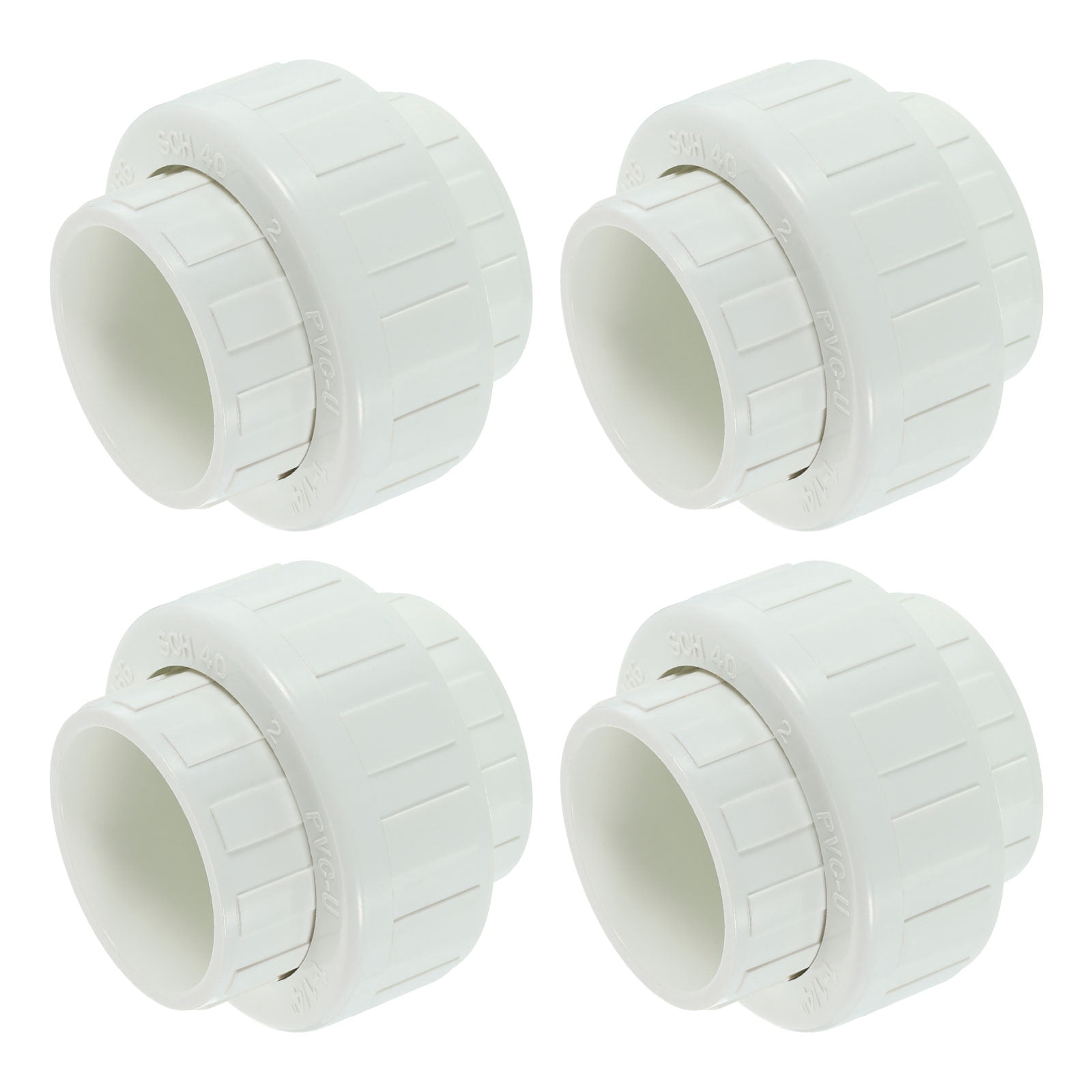 4Pack 1-1/4" UPVC Union Coupling Pipe Fitting (Socket x Socket), UPVC ...