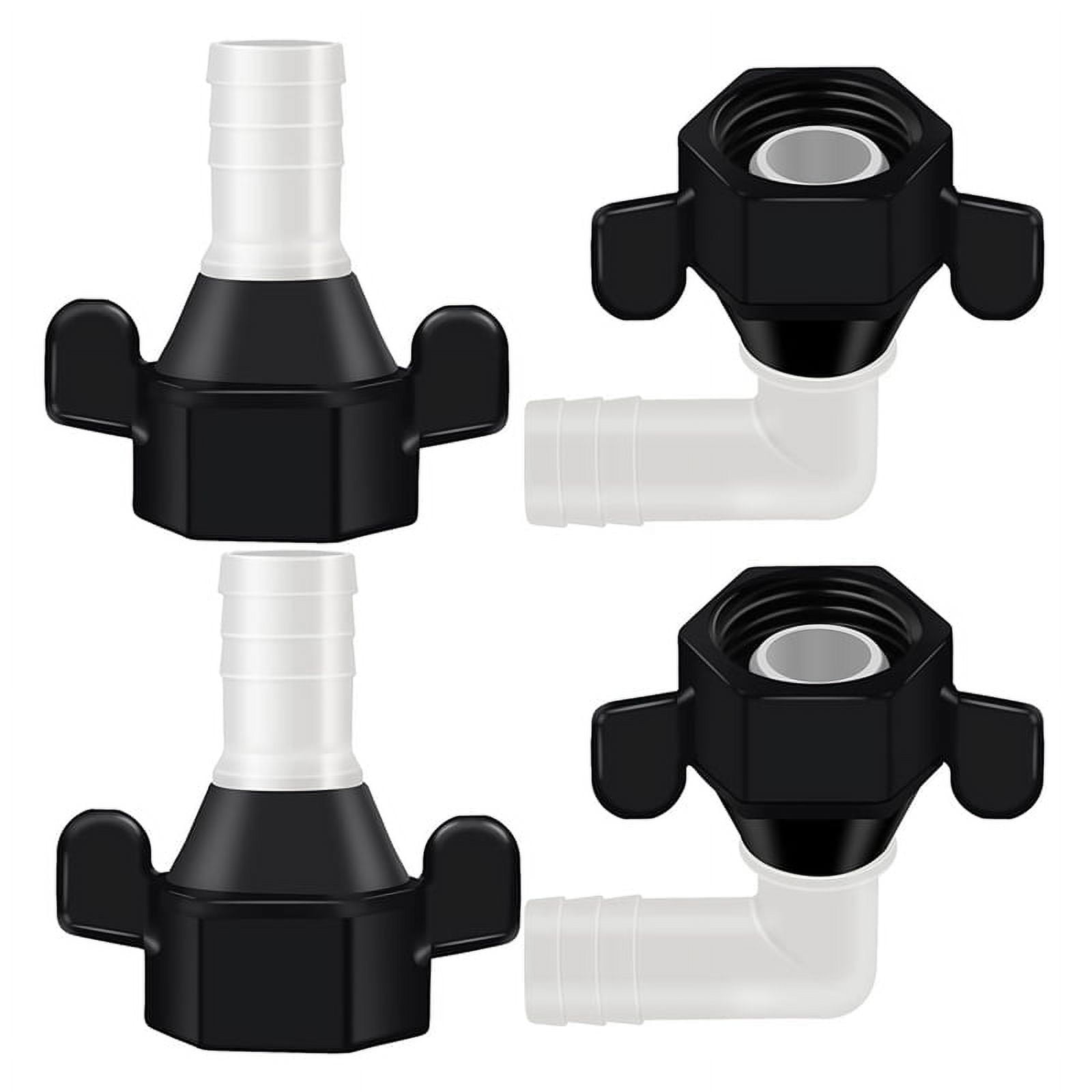 4Pack 1/2 Inch X 14 NPT Barb Elbow and Straight Swivel Adapter RV Water ...