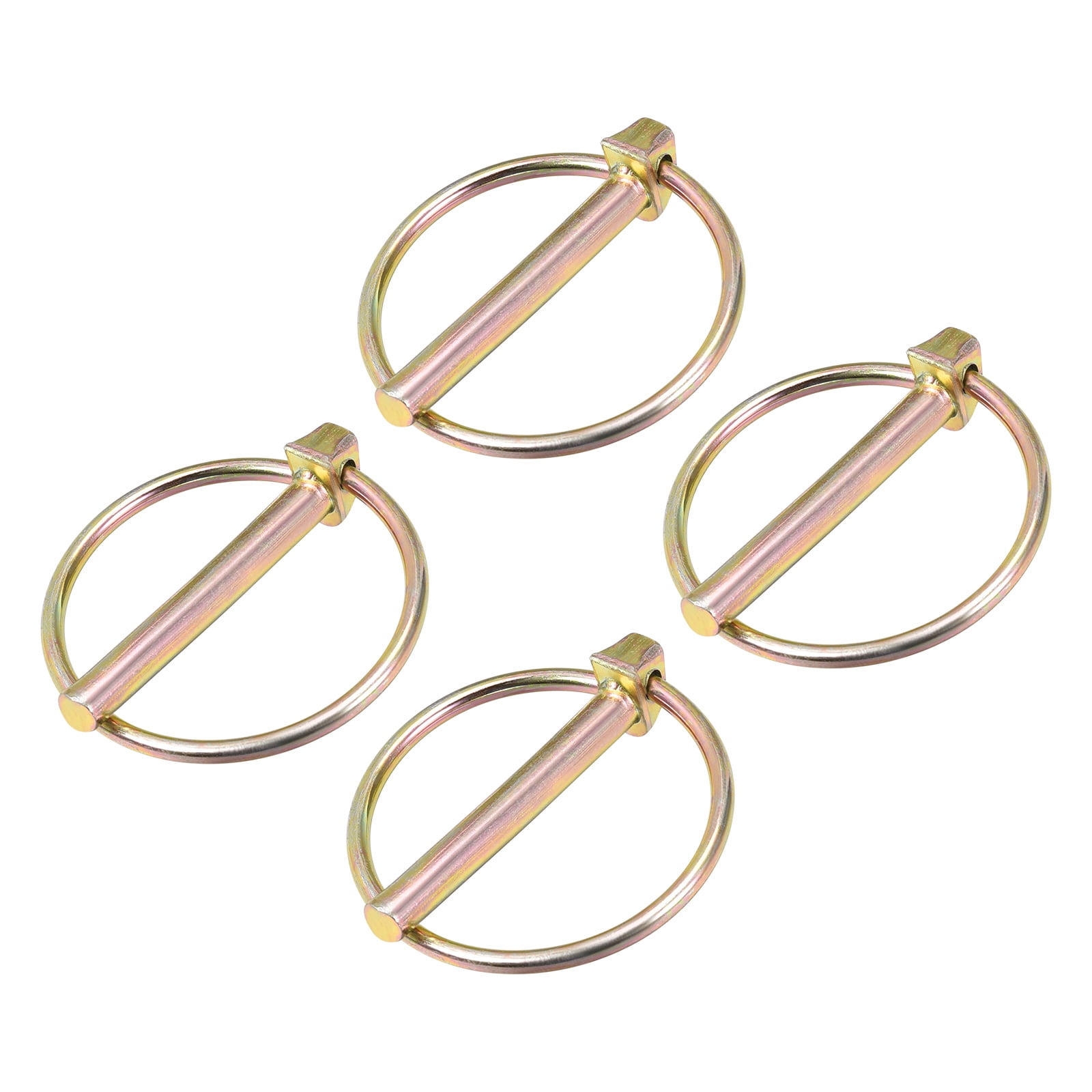 4Pack 1/4" x 2" Linch Pin with Ring, Trailer Pins Assortment Kit for ...