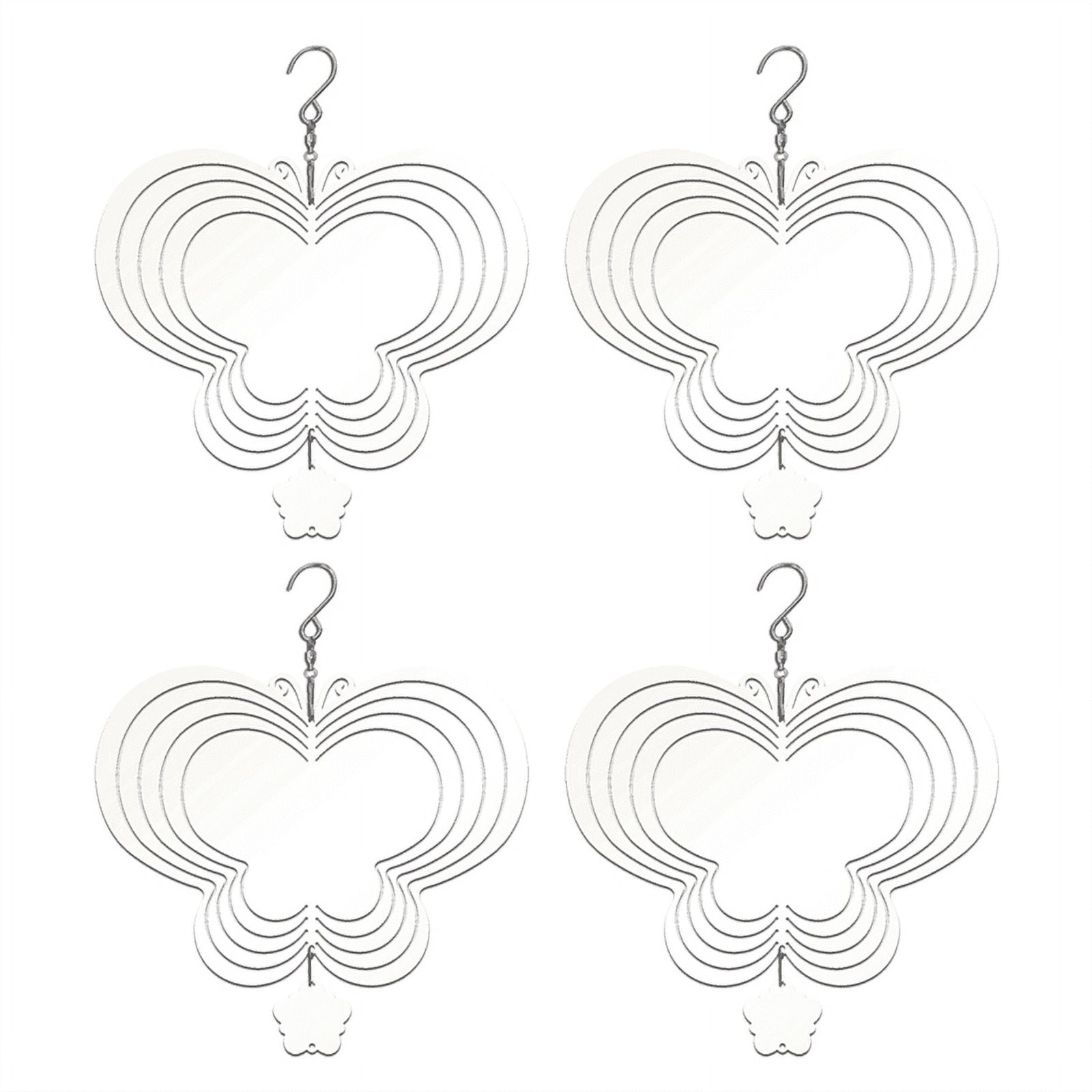4Pack 10 Inch Sublimation Wind Spinner Blanks 3D Hanging Spinners ...