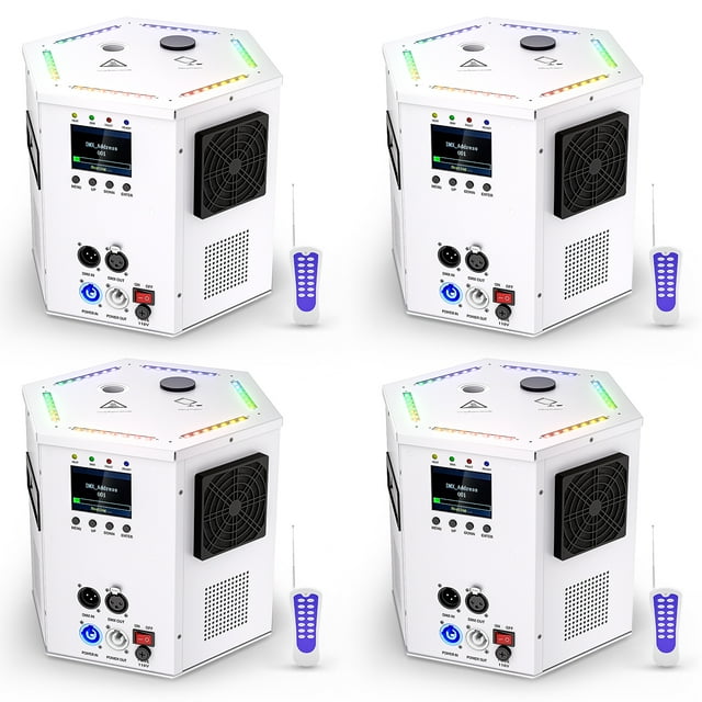 4Pack 1200W RGB LED Cold Spark Machine Firework Machine Stage Effect ...