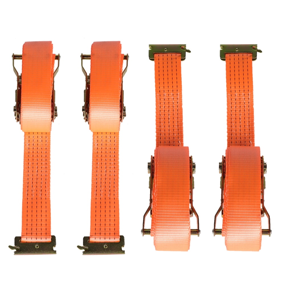 4Pack 2"×15' E-Track Ratchet Tie Strap Trailer Enclosed Cargo Van Strap ...