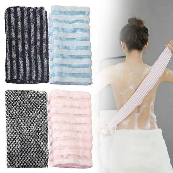 4Pack 2026 New Exfoliating Shower Towel 40 Inches for Men Women,Back ...