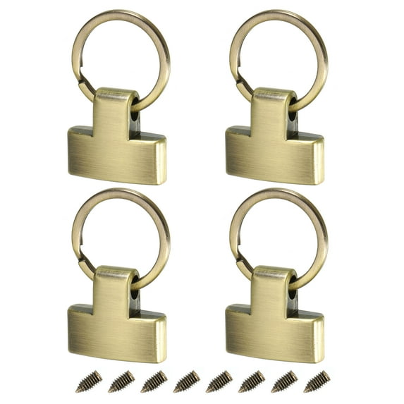 4Pack 22mm/ 0.87" Key Fob Hardware with Keychain Ring Purse Bag ...