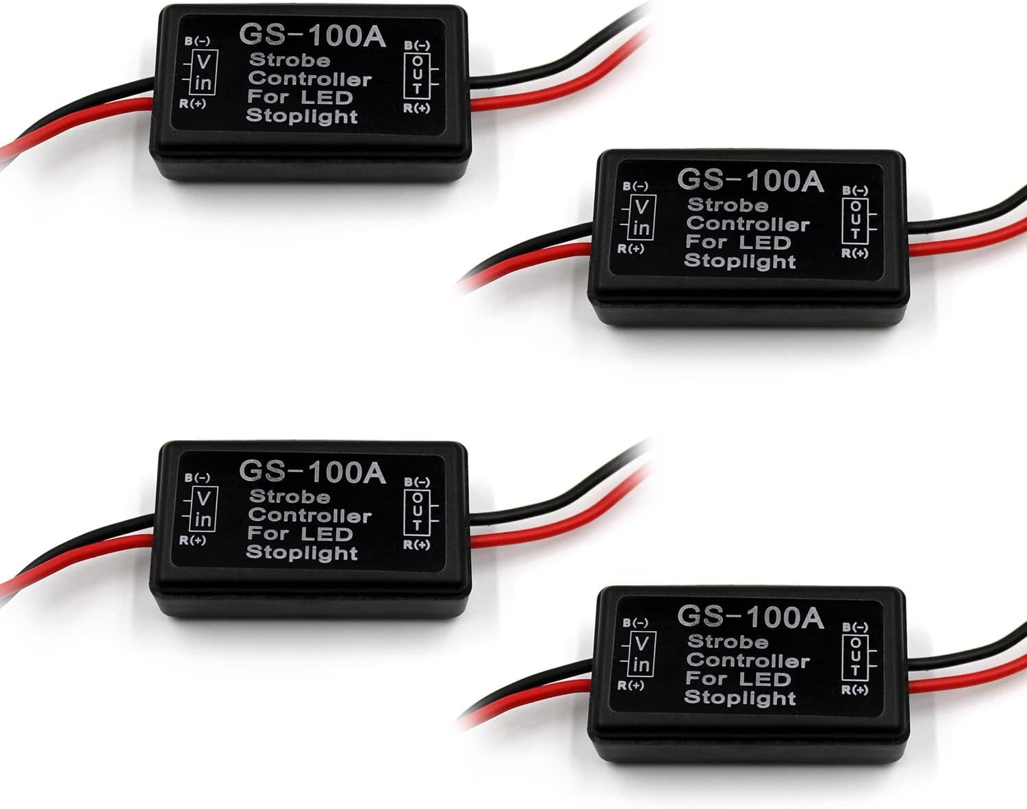 4Pack 24W Flash Strobe Controller Flasher Module for LED Brake Light Tail Stop Light 12-30V ...