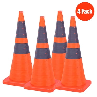 18" Orange PVC Reflective Traffic Safety Cone - Walmart.com