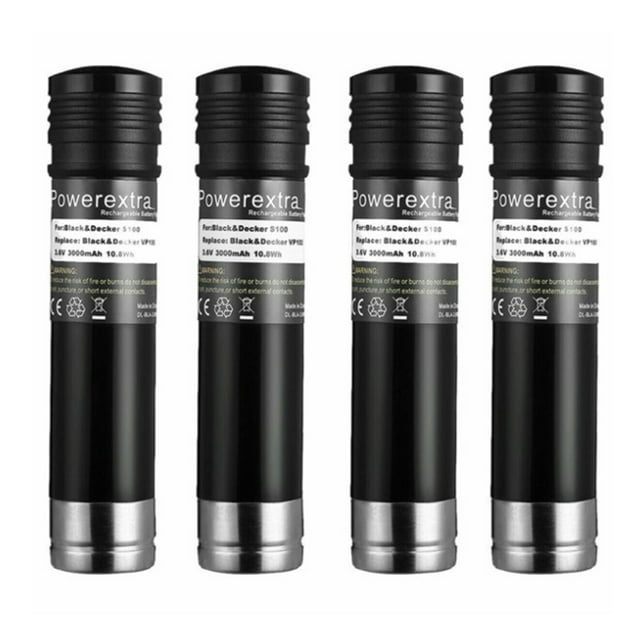 Black & Decker 4Pack 3.0Ah 3.6V Ni-MH Replacement Battery for Versapak ...