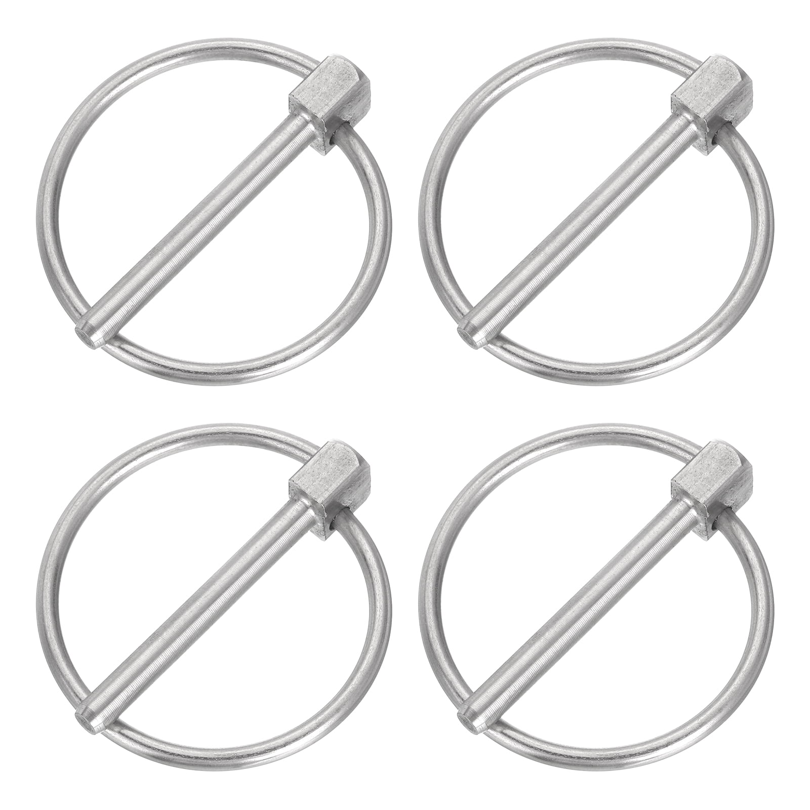 4Pack 3/16" x 1-1/2" Linch Pin with Ring, Stainless Steel Round Linch ...