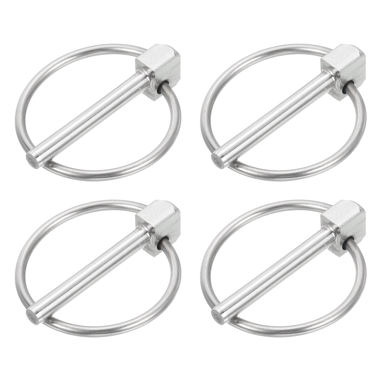 4Pack 3/16" x 1-3/8" Linch Pin with Ring, Stainless Steel Round Linch ...