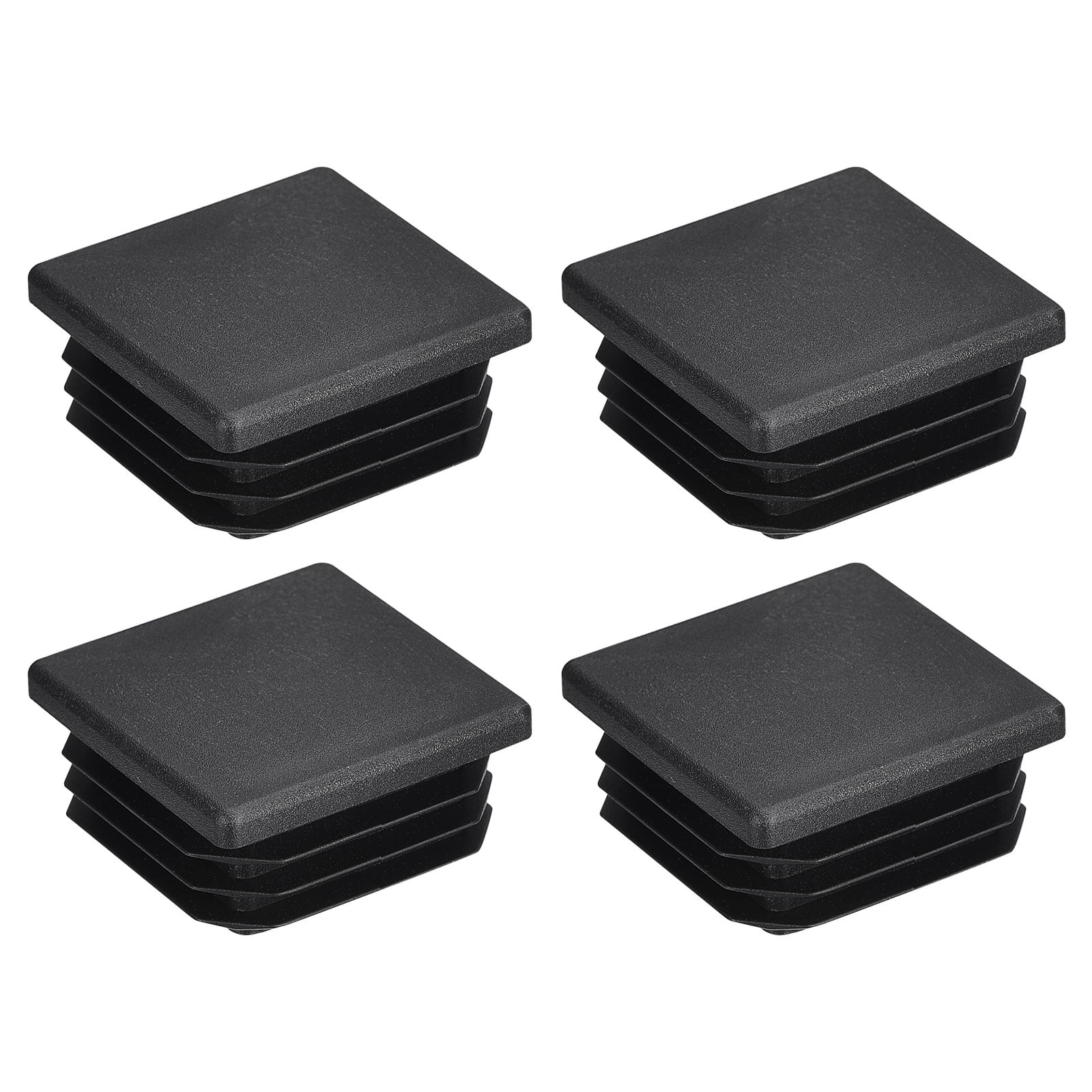 4Pack 32x32mm(1.25inch) Plastic Tubing Plug Square Post End Caps Black ...