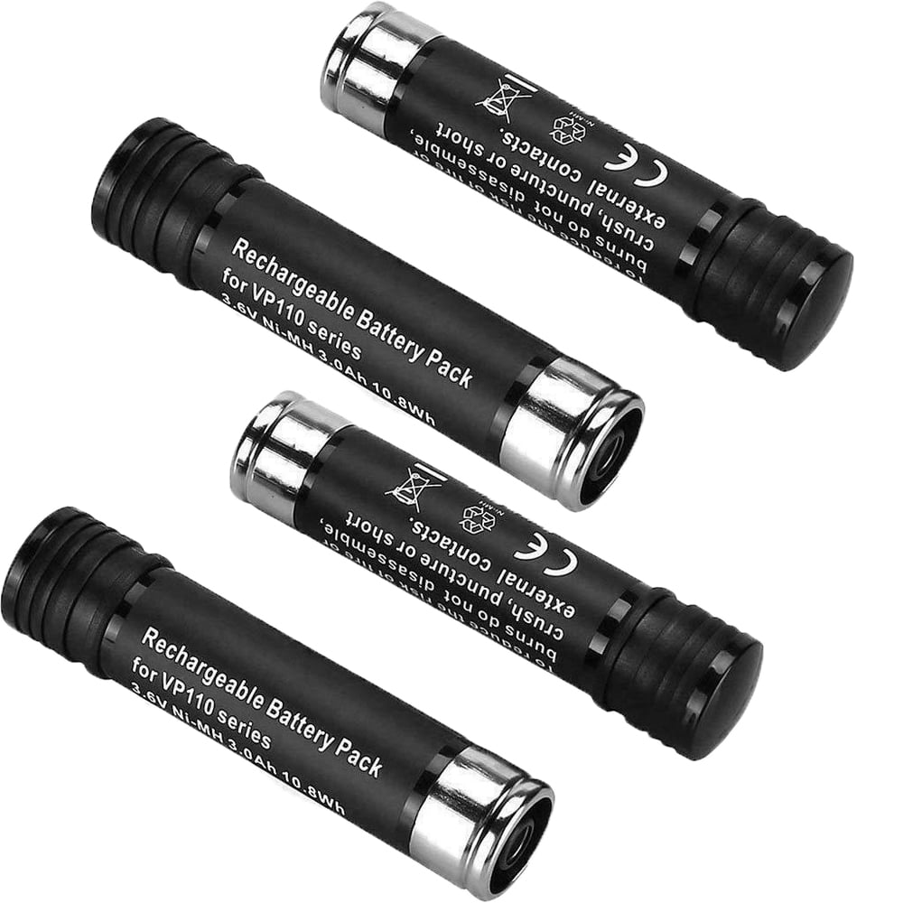 4Pack 3600mAh 3.6 Volt Ni-Mh Replacement Battery Compatible with Black ...