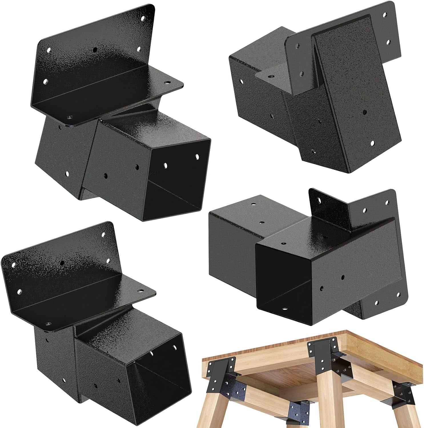 4Pack 4x4 Compound Angle Brackets Heavy Duty Deer Stand Bracket Hunting ...