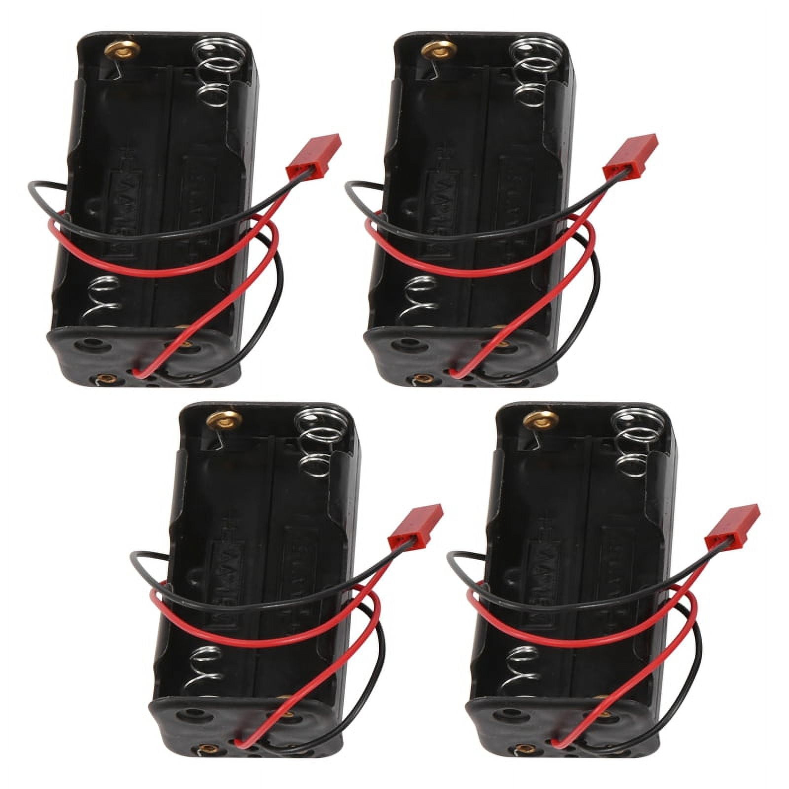 4Pack 6V 4XAA Battery Container Case Holder Pack Box JST Plug Receiver ...