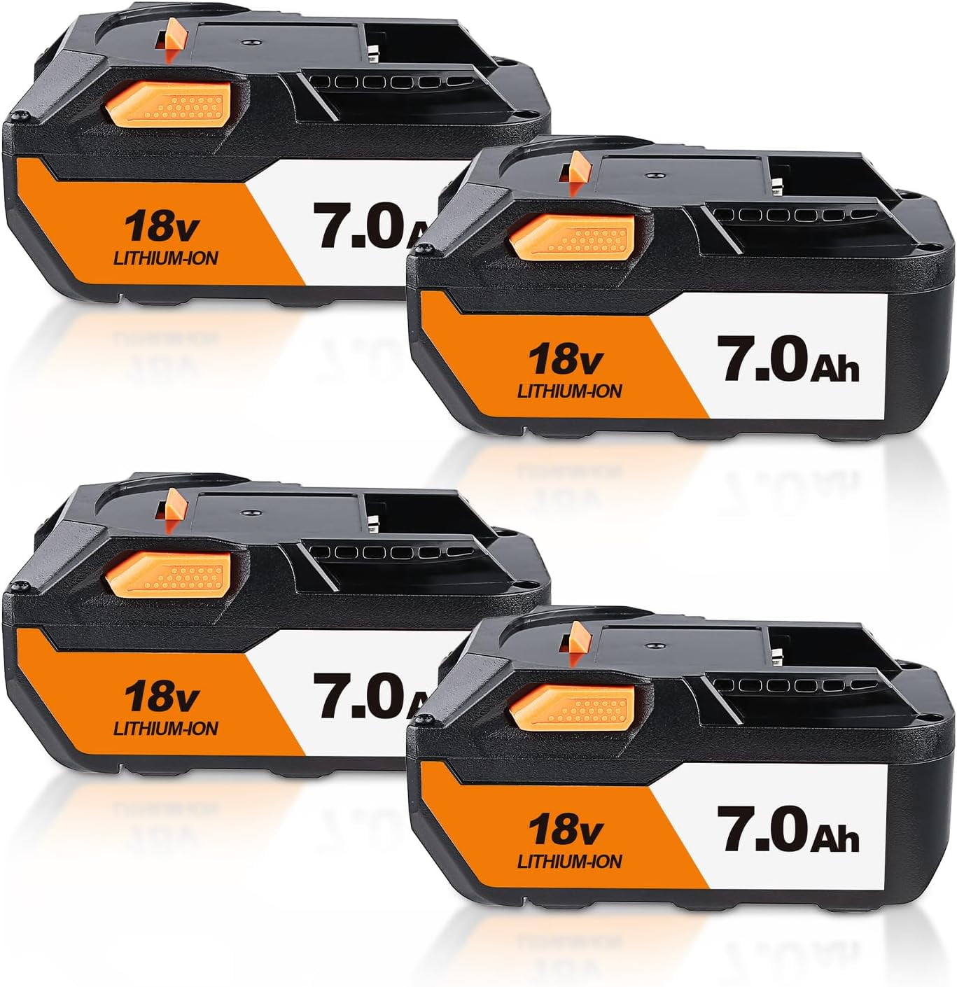 4Pack 7.0Ah 18V Compatible with Ridgid 18V Battery Replacement for ...