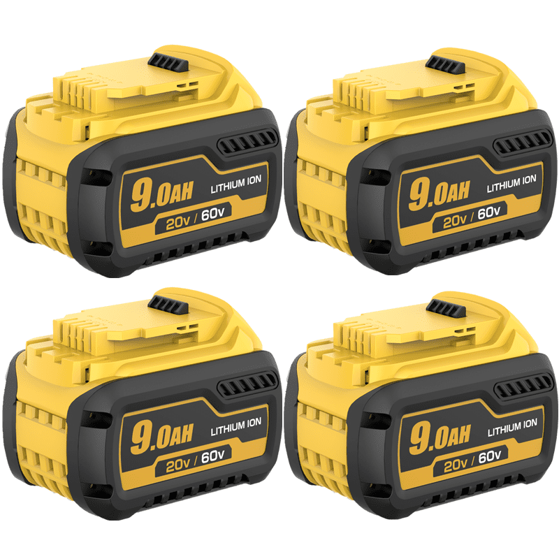 4Pack 9.0Ah Replacement for Dewalt 20v/60v Flexvolt Battery Compatible with Dewalt 60V Battery ...