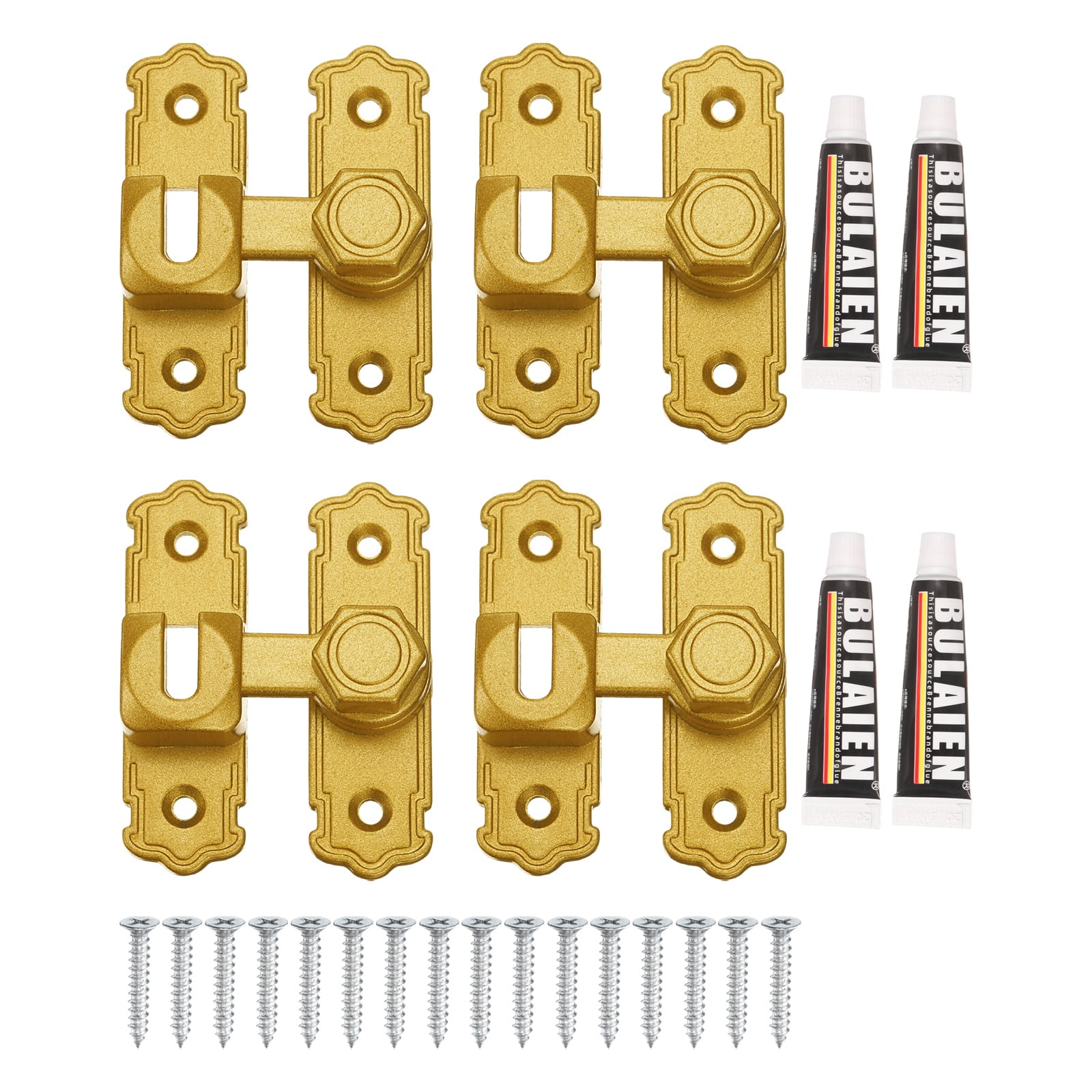 4Pack 90/180 Degree Flip Gate Latches, Aluminum Alloy Flip Sliding Barn ...