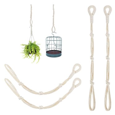 NOGIS Macrame Plant Hanger, 2 Pack Plant Hanger, Cotton Rope Plant ...