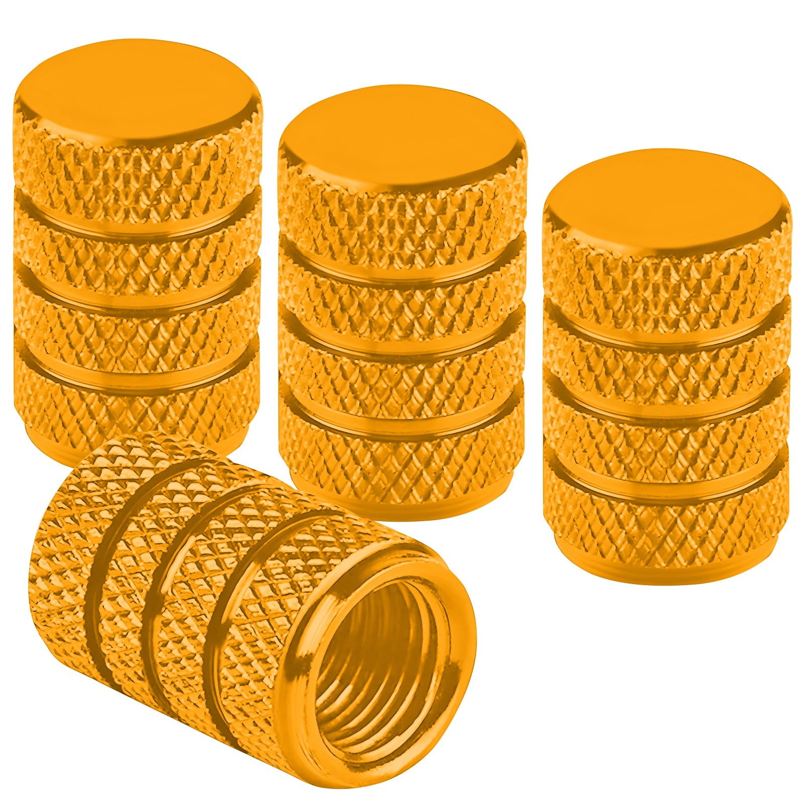 4Pack Aluminum ValveStem Caps, Tire Covers, Rust-Free Metal Screw Cap ...
