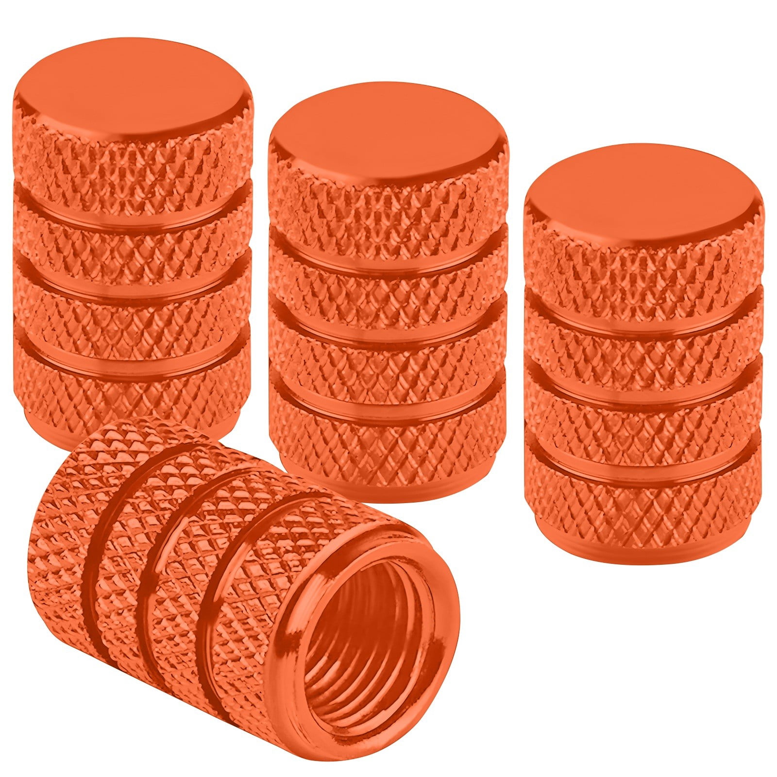 4Pack Aluminum ValveStem Caps, Tire Covers, Rust-Free Metal Screw Cap ...