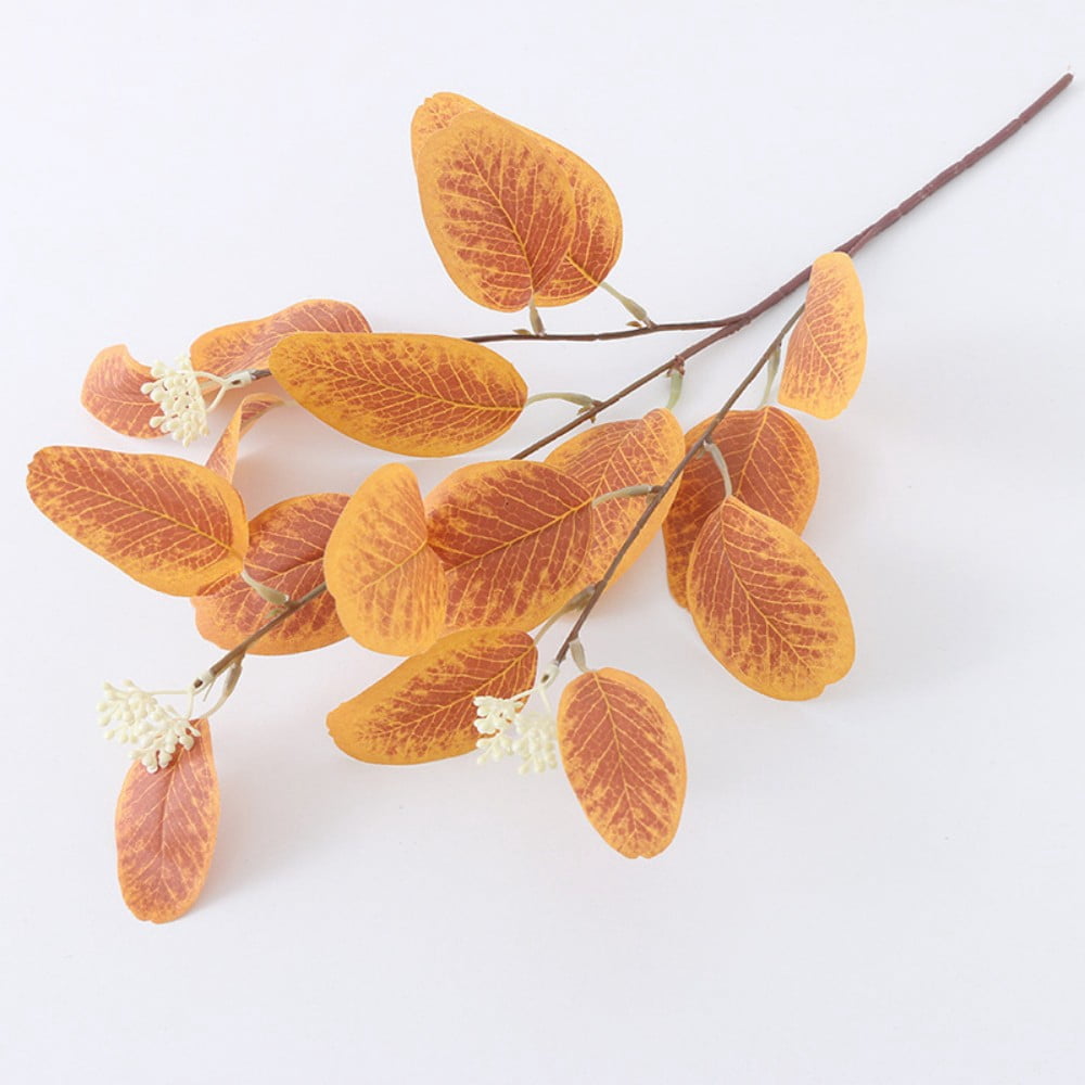 4Pack Artificial Eucalyptus Leaves Stems Fall Silk Foliage Branches ...
