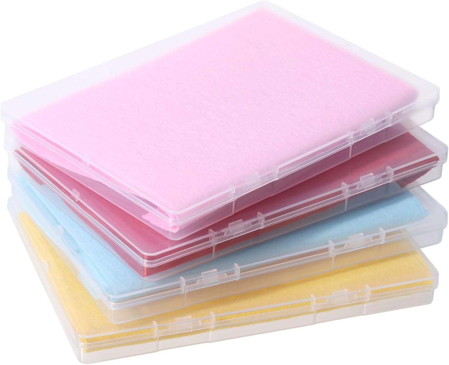 4Pack B6 Transparent Plastic Storage Box Letter Paper File Portable ...