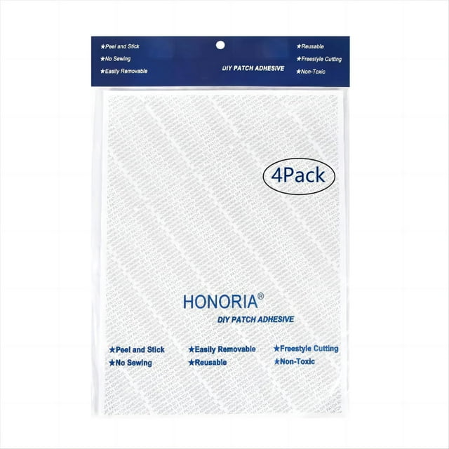 4Pack Badge Patch Magic Adhesive,Cut to Fit Freestyle Double Sided ...