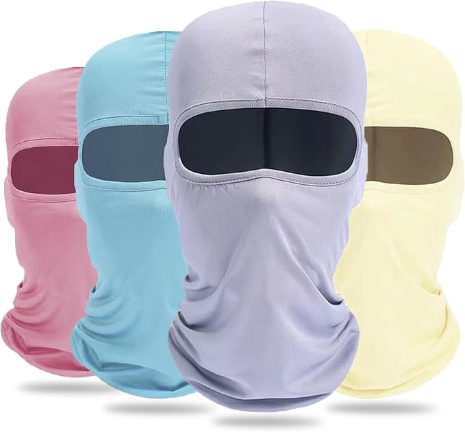 4Pack Balaclava Ski Face Mask for Men Women,Cooling Neck Gaiter Full ...