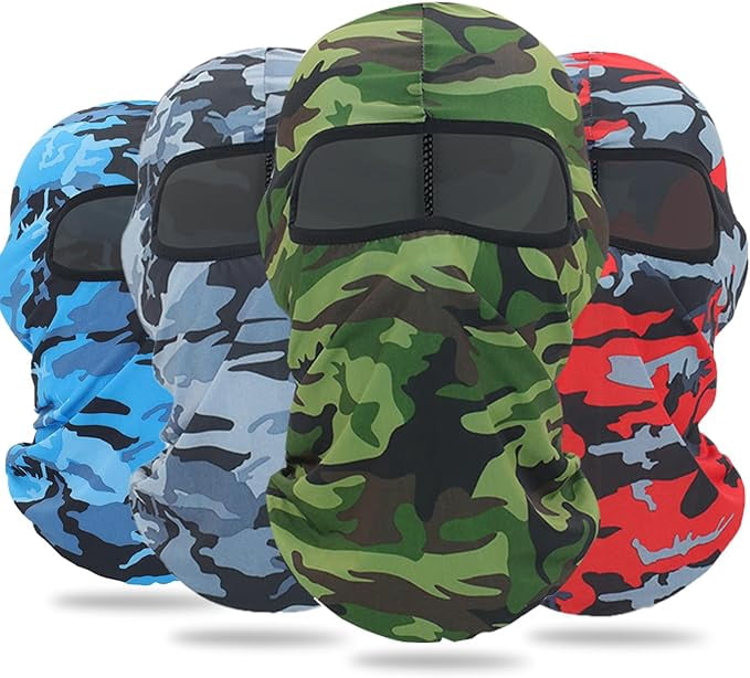 4Pack Balaclava Ski Face Mask for Men Women,Cooling Neck Gaiter Full ...