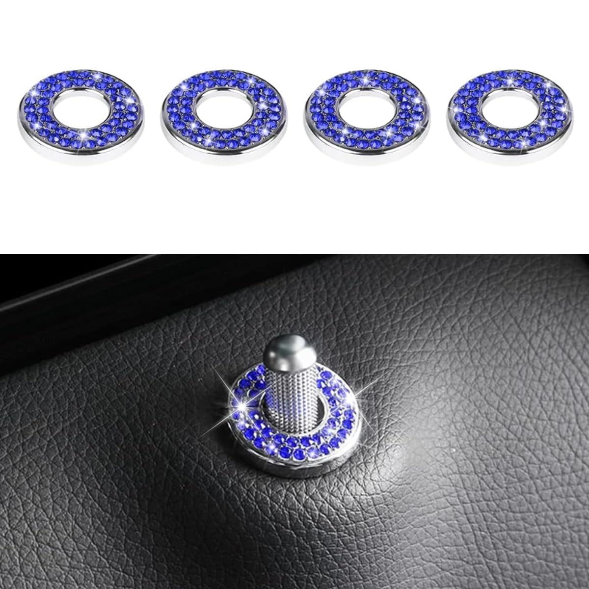 4Pack Bling Car Inner Door Lock Pull Stickers, Rhinestones Bling Car ...