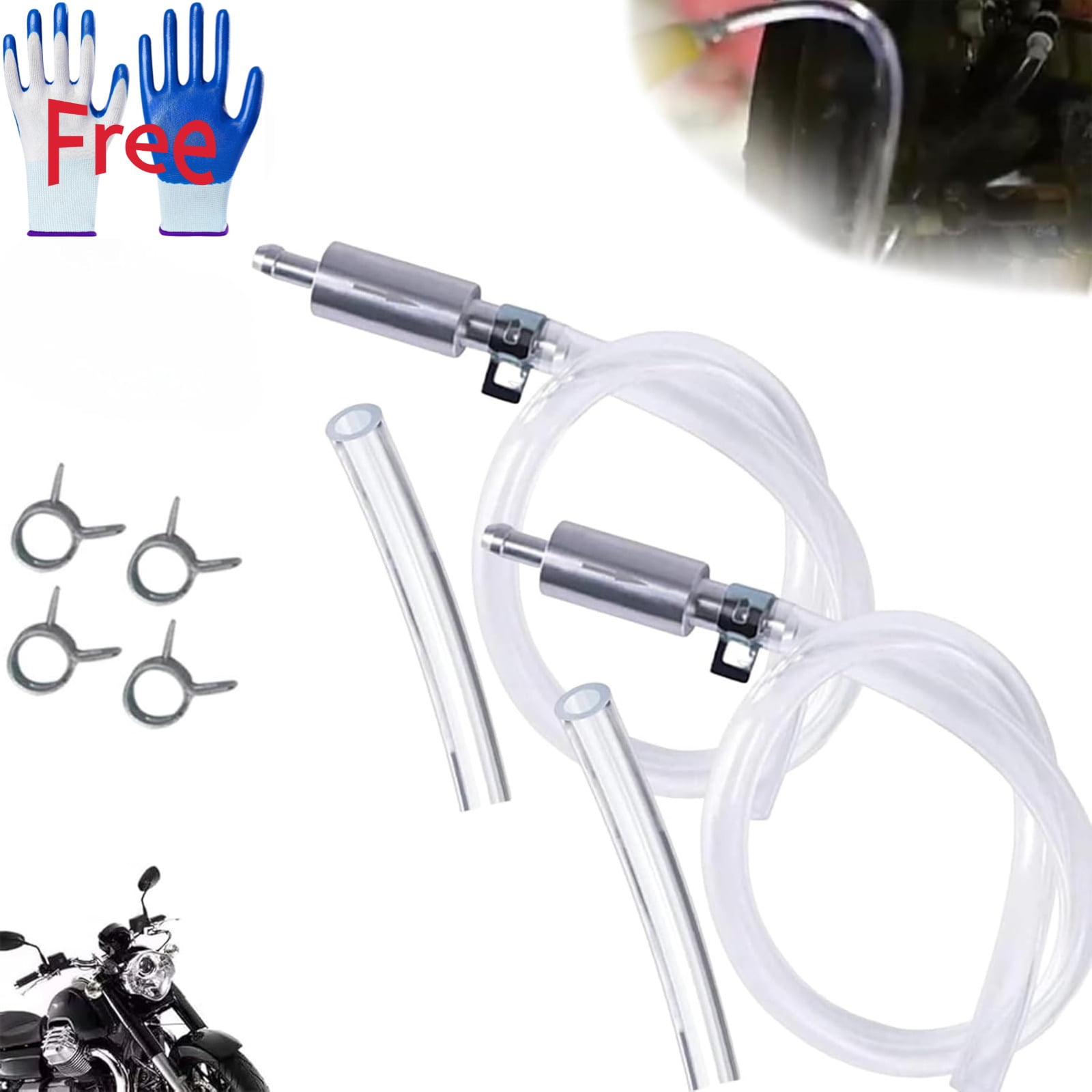 4Pack Brake Bleeder Hose,One Way Check Valve Tube Bleeding Tool Kit ...